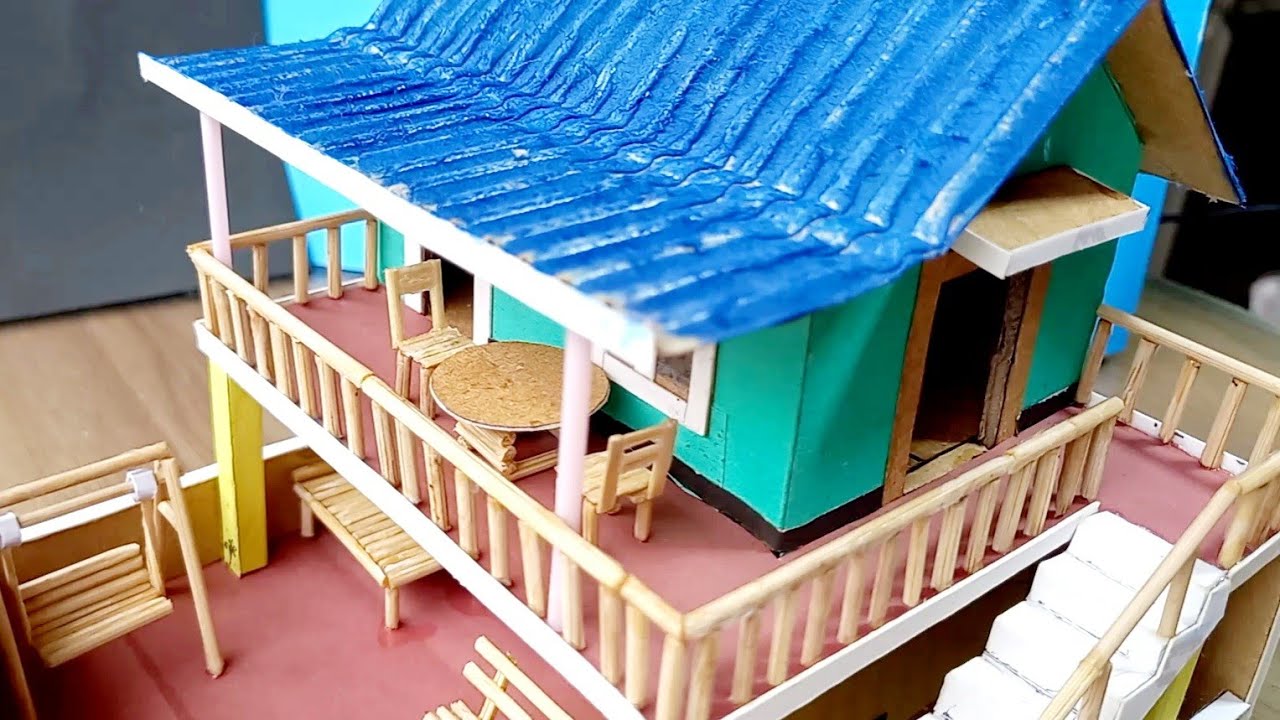 DIY- How To Make A Miniature House With Cardboard - YouTube
