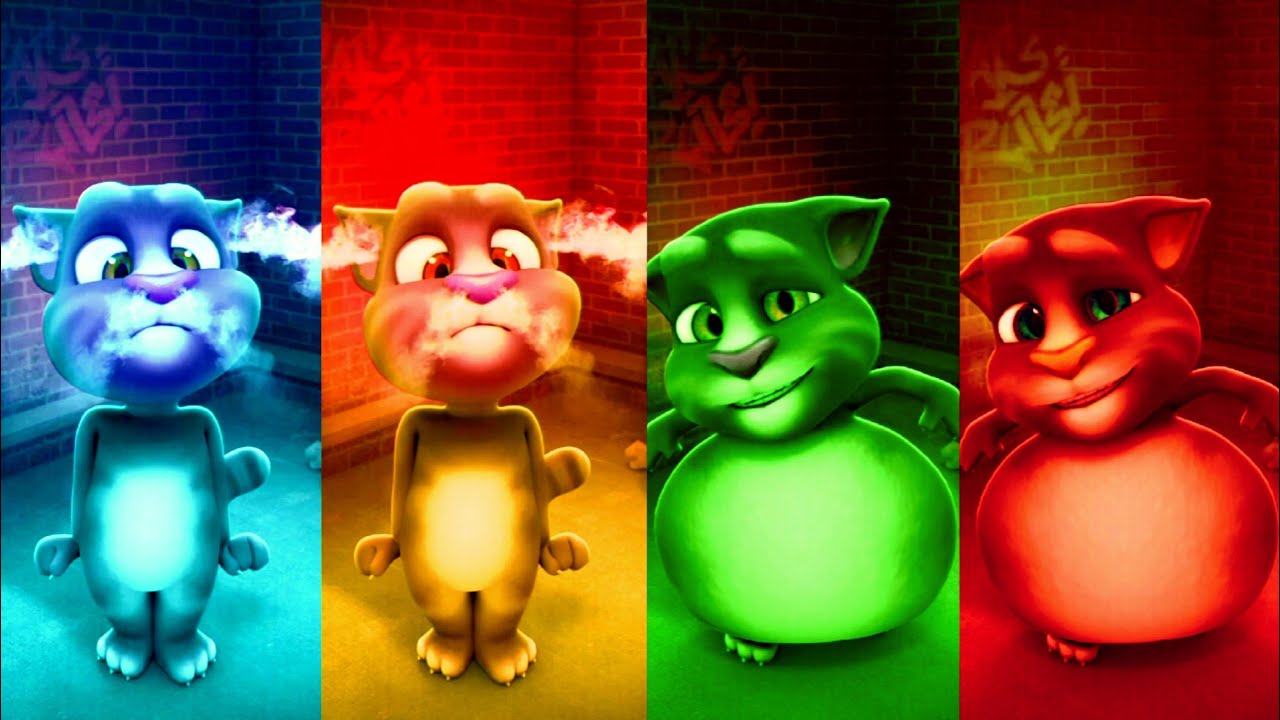 MY Talking Tom -- Cartoons Fails Colours -- Funny Movements Gameplay ...