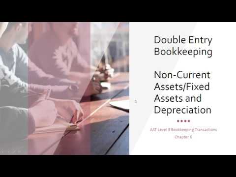 Advanced Bookkeeping AAT Level 3 Non Current Assets - Chapter 6 - YouTube