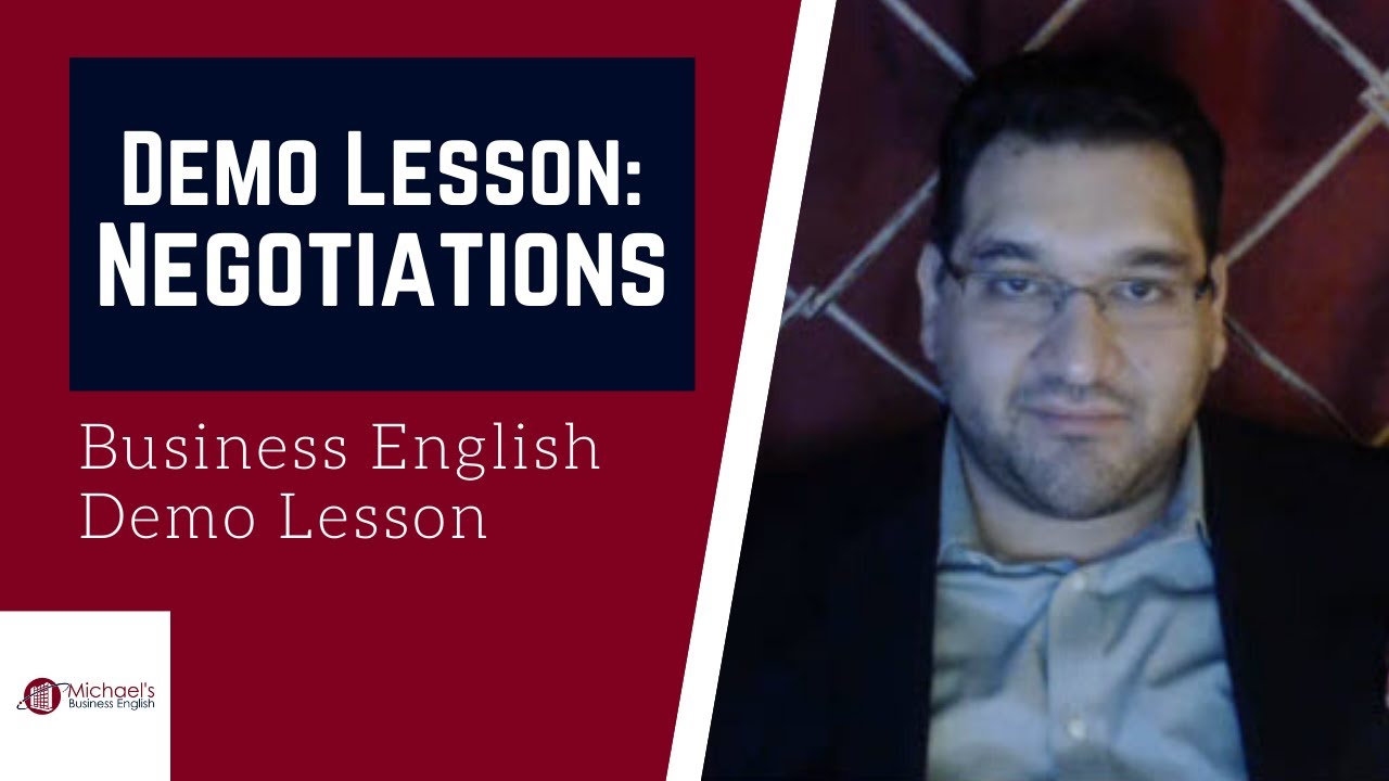 Demo Lesson: Negotiations (Business English) - YouTube