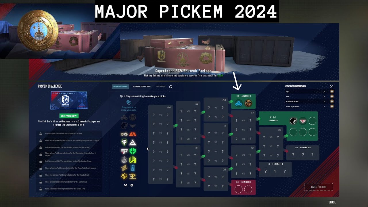 CS2 Pick'ems Challenger for the PGL Major in Copenhagen 2024 - YouTube