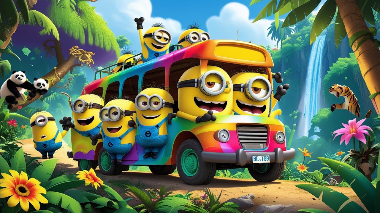 MINIONS JUNGLE FUN | KIDS ANIMATION SONG IN ENGLISH | FUN FOLK TALES ...