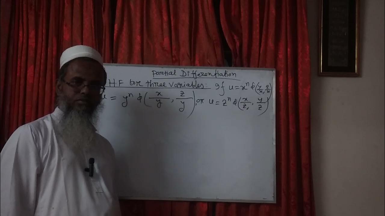 Partial Differentiation and Euler's Theorem for 3 variables - YouTube
