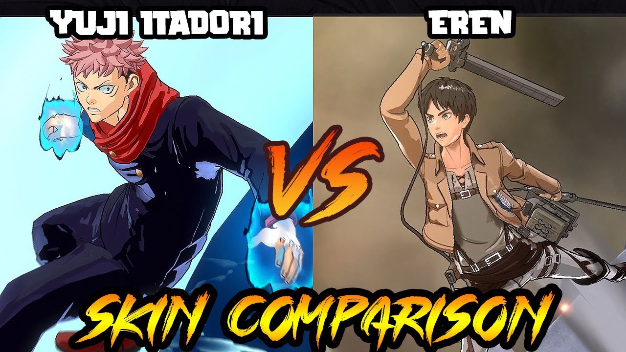 YIN - EREN ATTACK ON TITAN SKIN VS. YUJI ITADORI JUJUTSU KAISEN SKIN ...
