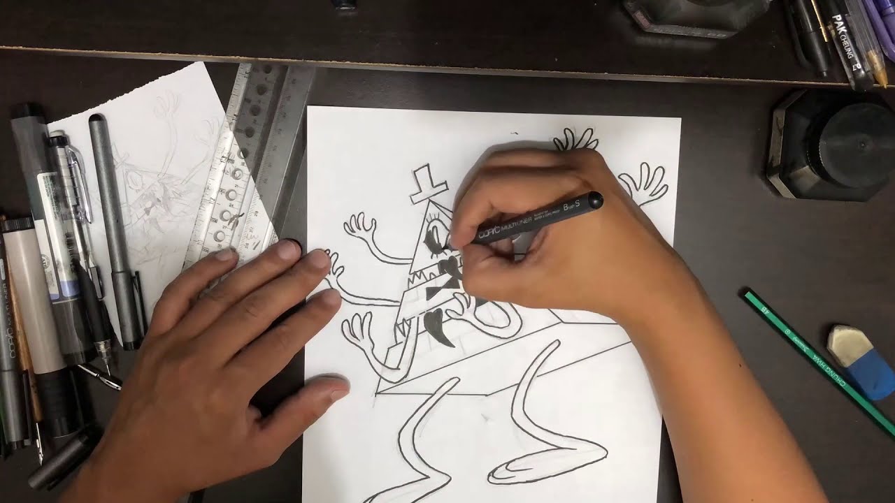 Let's Draw Bill Cipher (Nightmare Form) from Gravity Falls and Talk ...