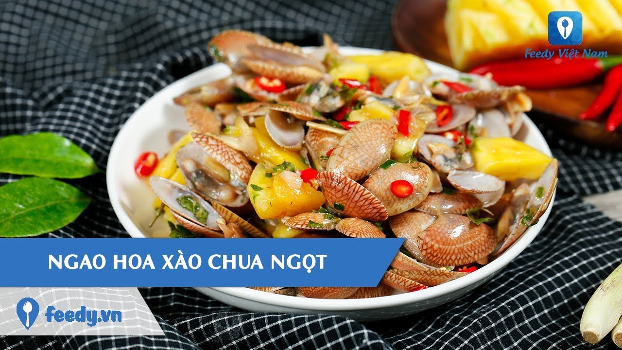 Hướng dẫn cách làm món NGAO HOA XÀO CHUA NGỌT | Feedy TV - YouTube