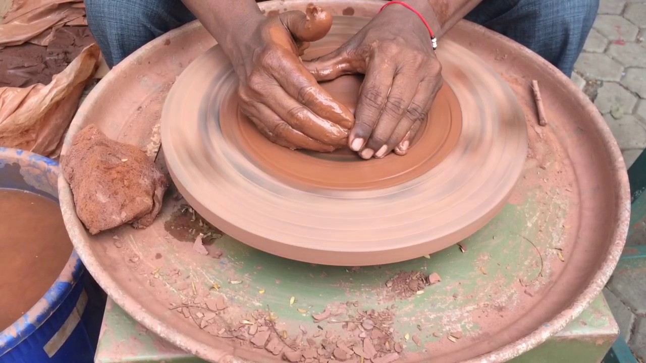 Terra cotta mud pot making - YouTube