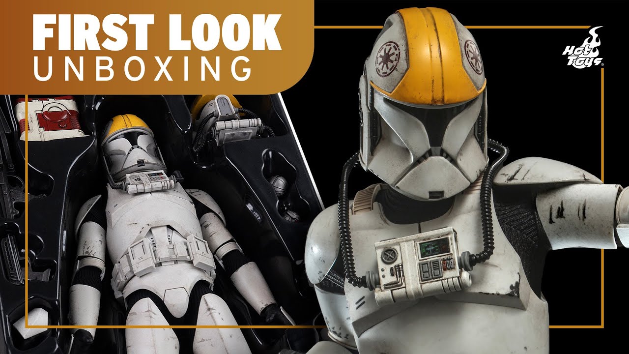 Hot Toys Clone Pilot Star Wars Attack of the Clones Figure Unboxing ...