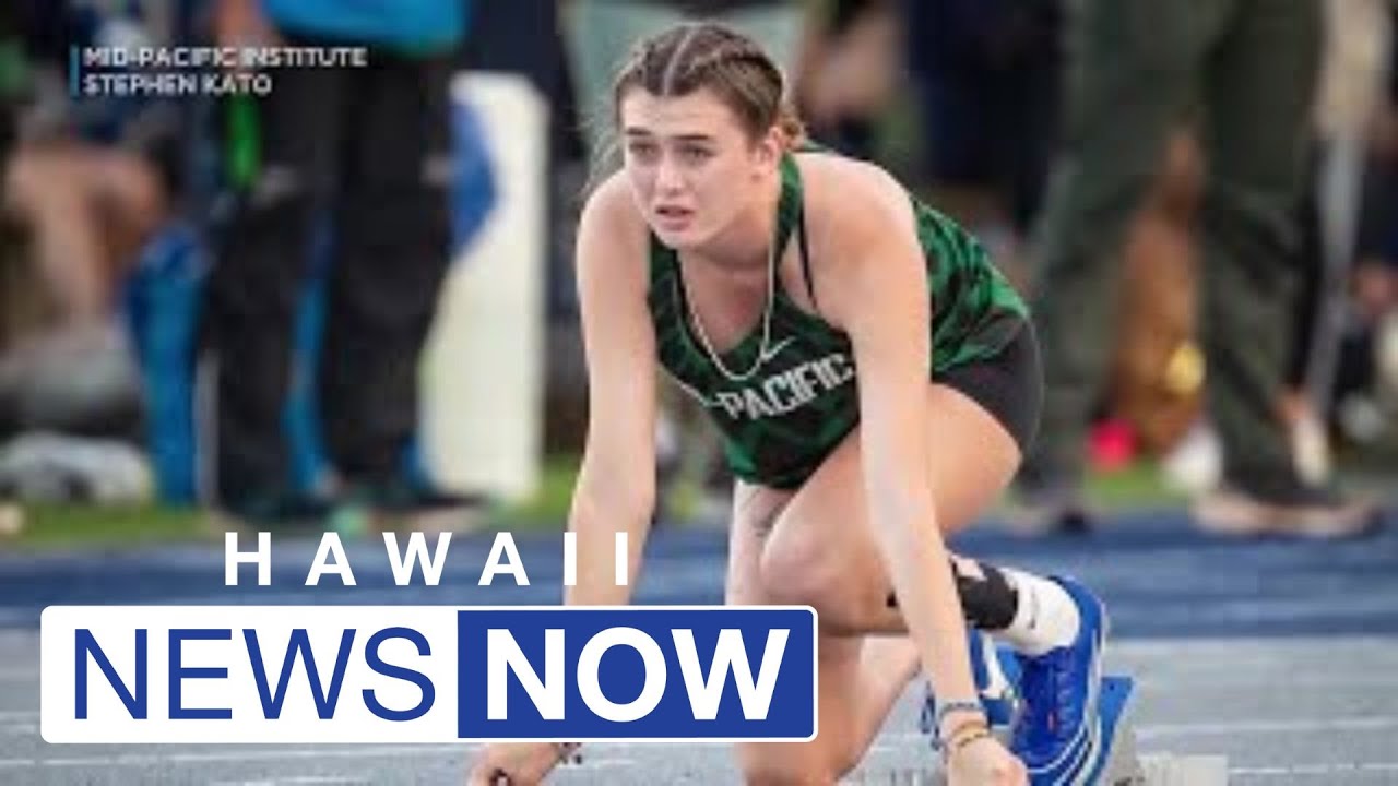 With states underway, Mid-Pacific track star destined to succeed - YouTube