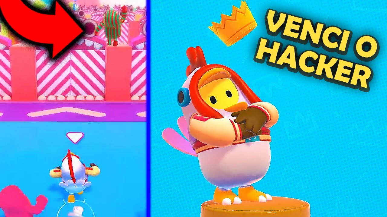 HACK? Eu GANHEI do HACKER e ISSO ACONTECEU - Fall Guys - YouTube