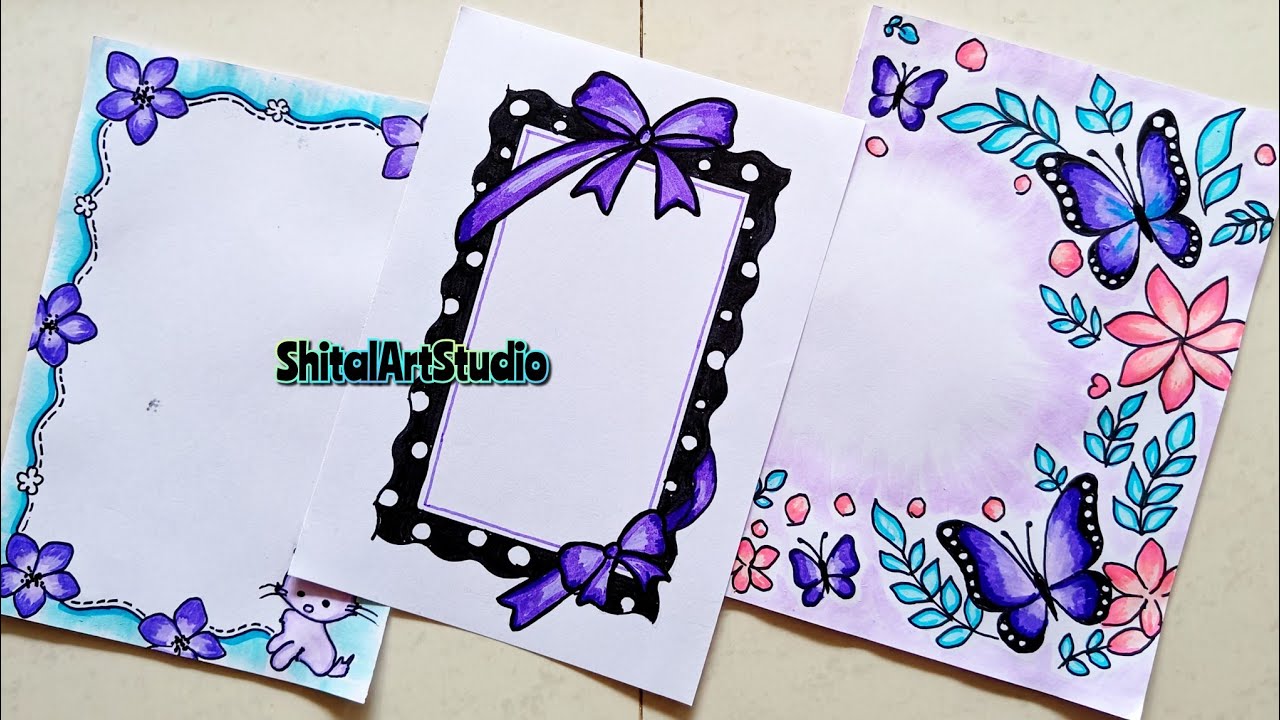 Purple Page Border Design
