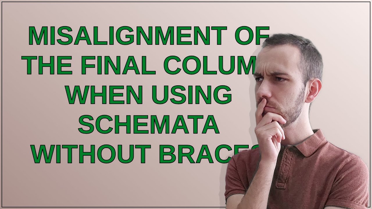 Tex: Misalignment of the Final Column When Using Schemata Without ...