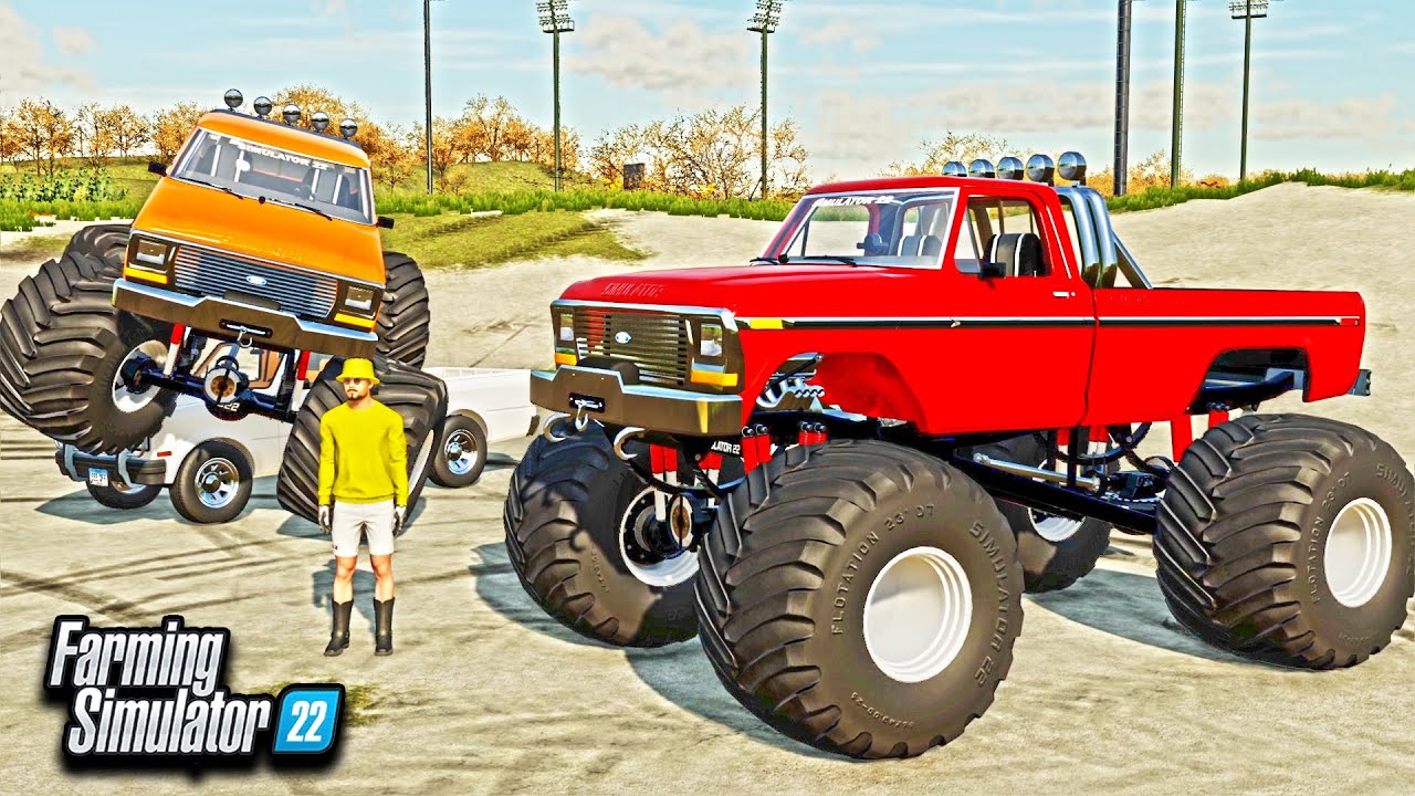 MONSTER TRUCK MUDDING & OFF-ROADING! (SIMULATOR 22) | FARMING SIMULATOR ...