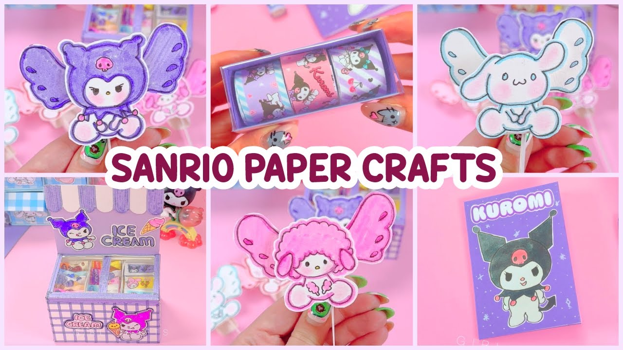 DIY - KAWAII SANRIO PAPER CRAFTS #diy #sanrio - YouTube