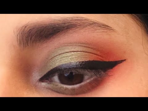 Green velvet eye makeup look | eye makeup with just two eye shades ...