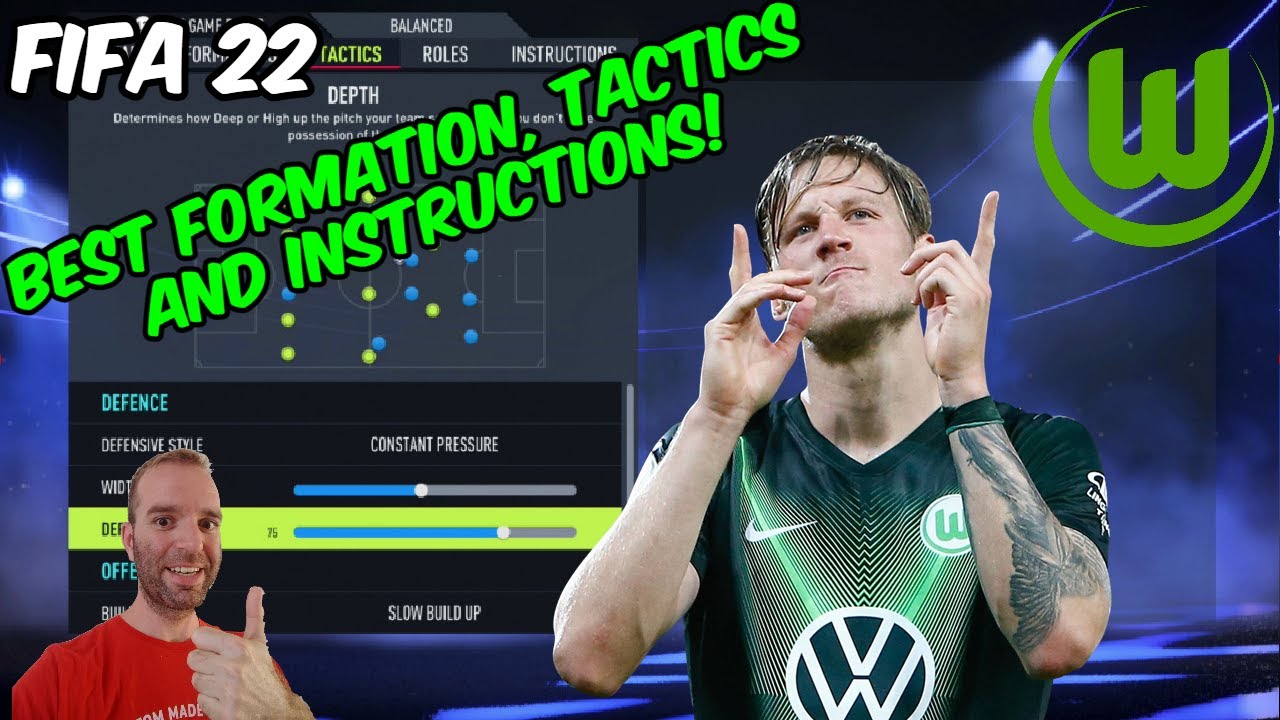 FIFA 22 - BEST WOLFSBURG Formation, Tactics and Instructions - YouTube