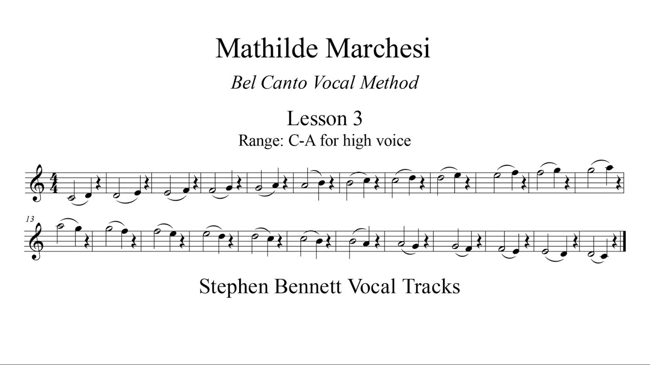 Lesson 3, for high voice - YouTube