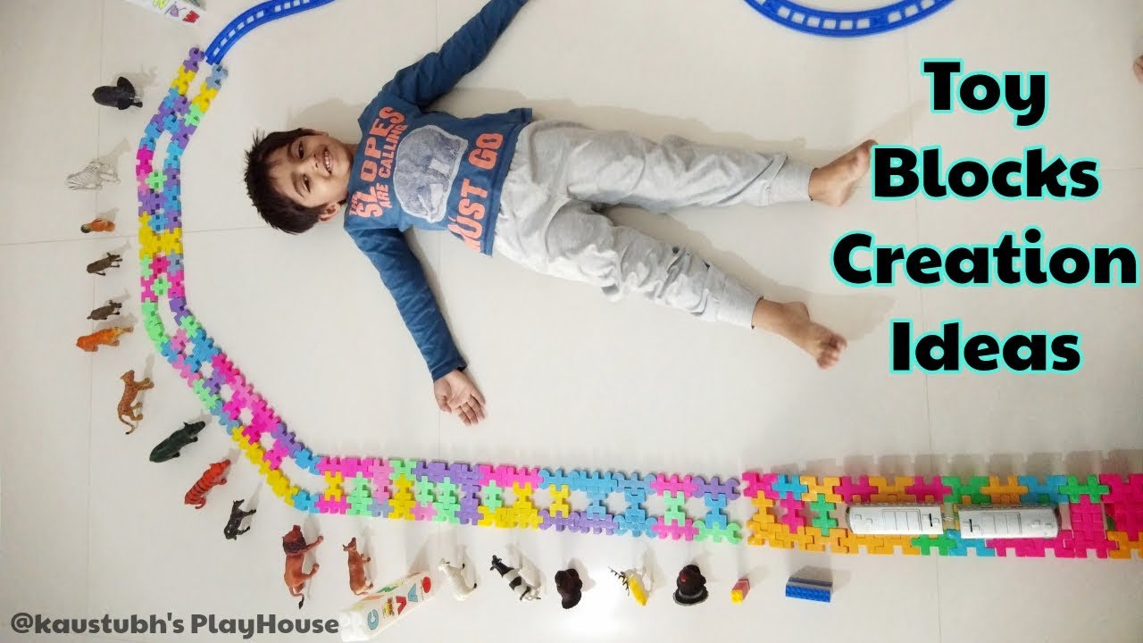 Toy blocks creation activities- bridge & Road Track making from blocks ...
