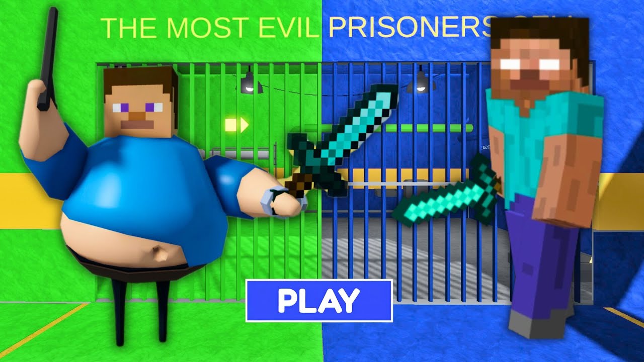 🥊ROBLOX OBBY BATTLE | MINECRAFT STEVE VS HEROBRINE! ROBLOX OBBY #roblox ...