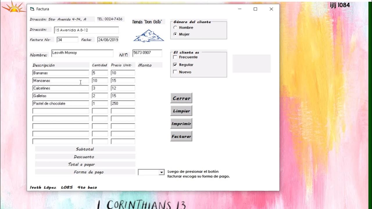 factura en visual basic 6.0 - YouTube