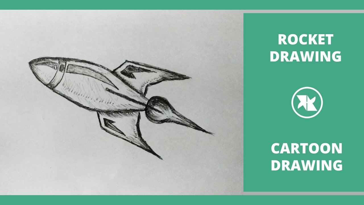 How To Draw Nasa Rocket Laucher Drawing For Kids Space Ship Child