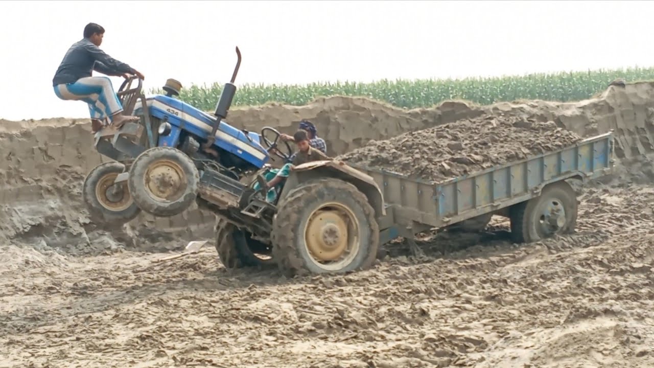 sonalika tractor fully loaded trailer | swaraj tractor video ...