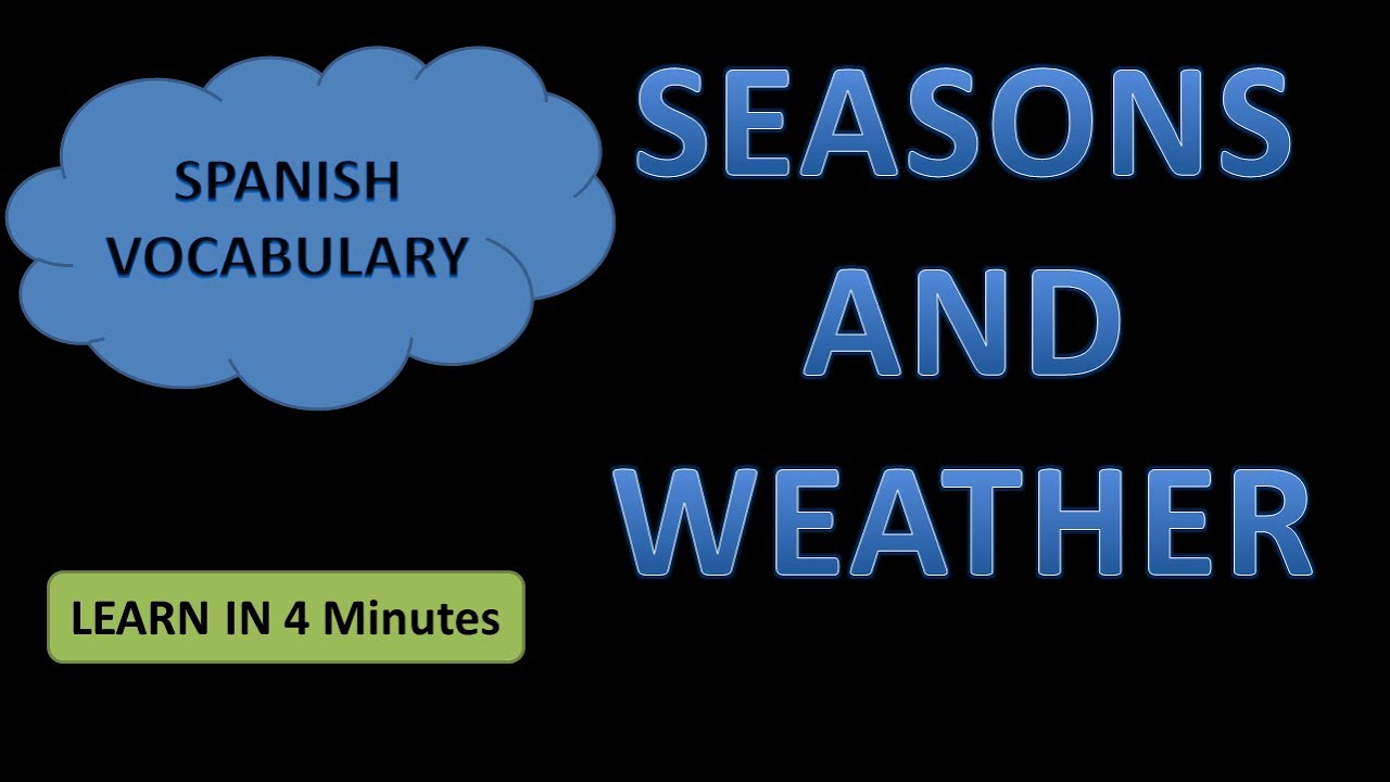 Learn Seasons And Weather In Spanish |vocabulary of weather - YouTube
