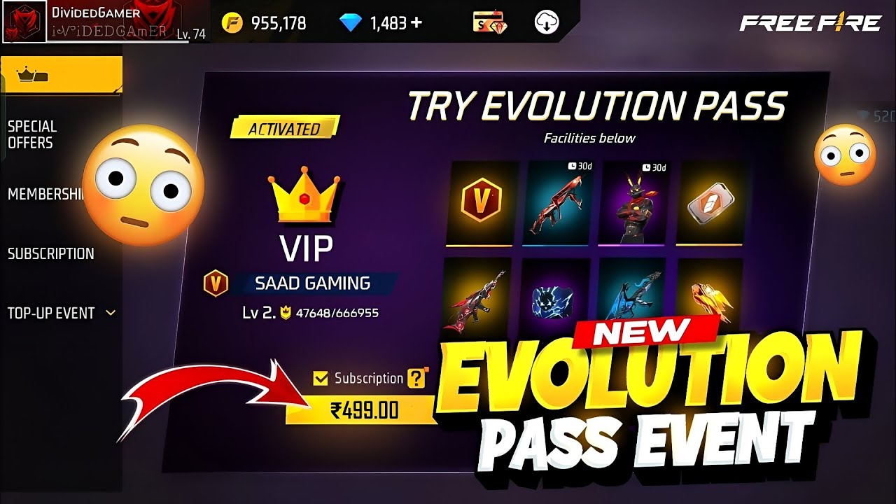 New Evolution Pass Event Free Fire l Free Fire New Event l Ff New Event ...