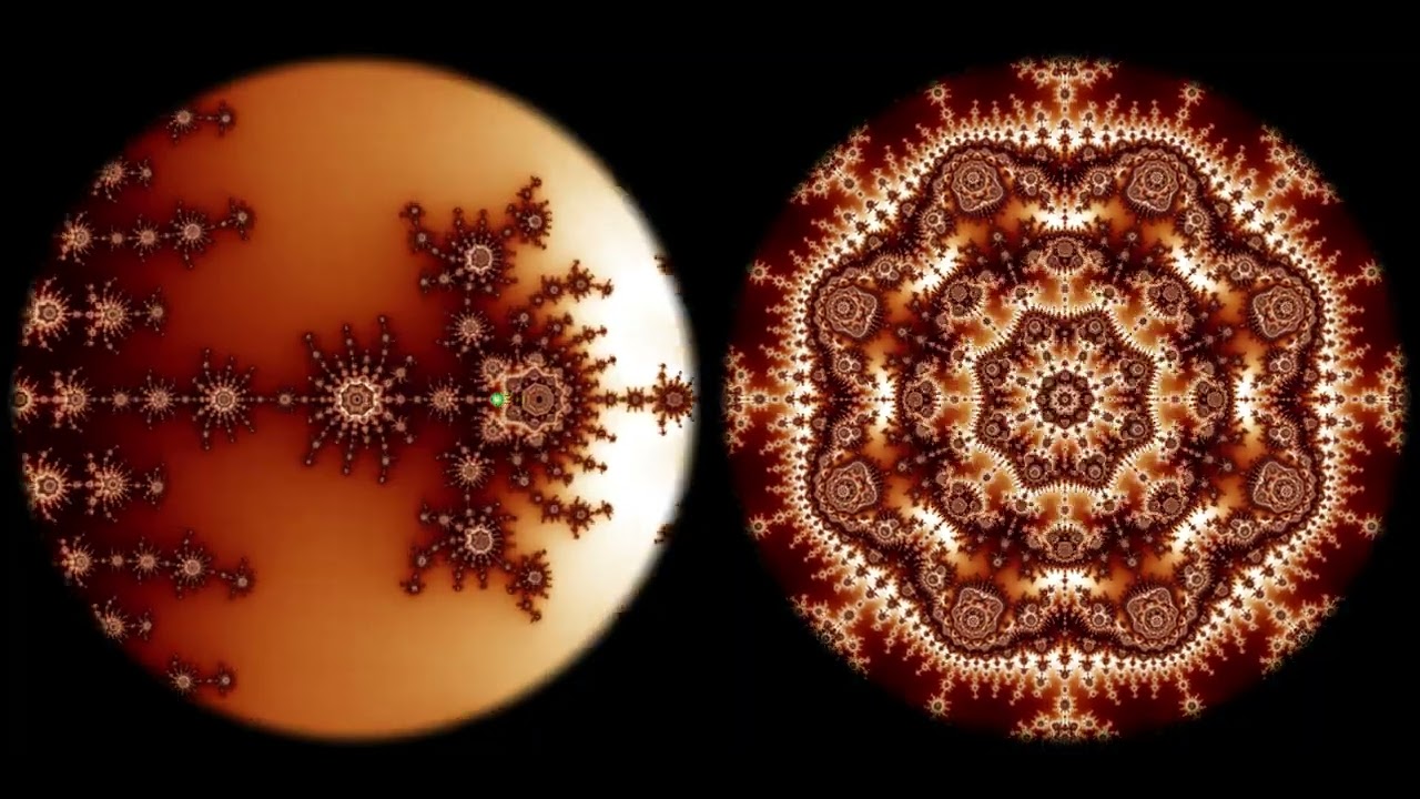 Static Walker - 8th Power Mandelbrot Set Zoom vs Julia Set - YouTube