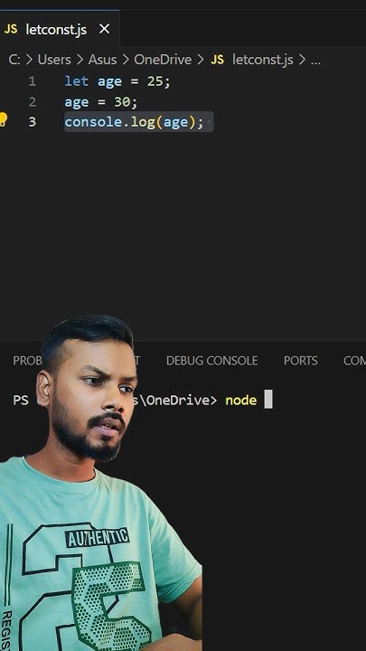 Javascript Let Const Es6 Shorts Youtube