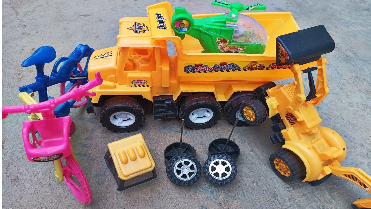 In the Ground car,cycle,tractor,dumper,Helicopter Find toy and body ...