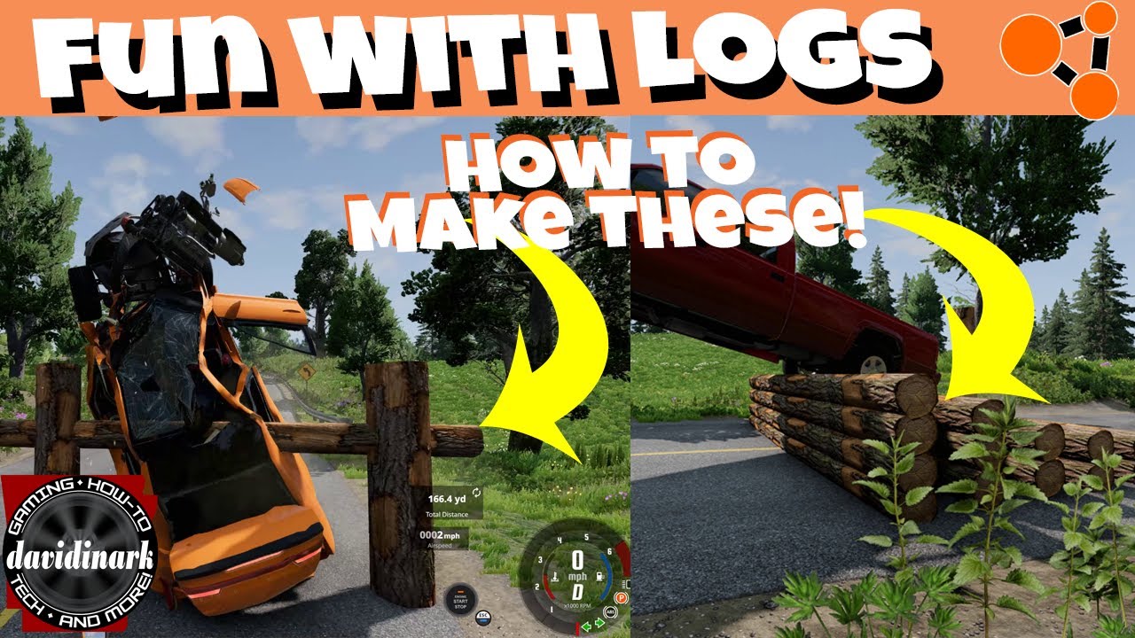 BeamNG Drive Tutorial: HOW-TO Create Log Barrier, Ramp, Speed Bumps ...