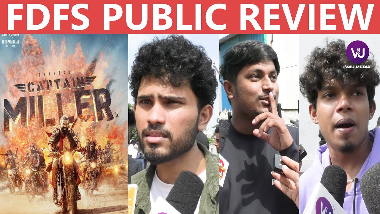 Captain Miller FDFS Public Review | Dhanush Fans | FDFS Celebration ...