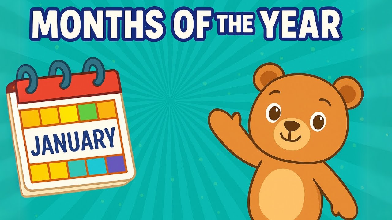 Months of the Year Rhyme 🗓️🎶 | Fun Calendar Song for Kids | Learn with ...