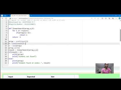 python linear search 👍🏻 - YouTube
