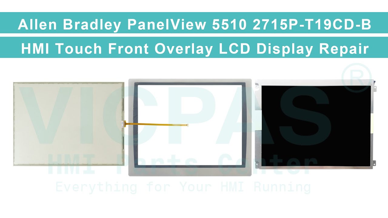 Allen Bradley PanelView 5510 2715P-T19CD-B Touch Screen Monitor Front ...