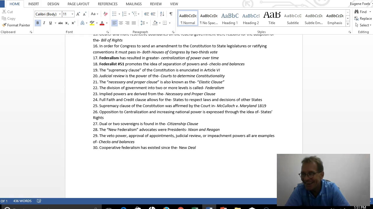 PS 110 Study Guide Exam #1 - YouTube