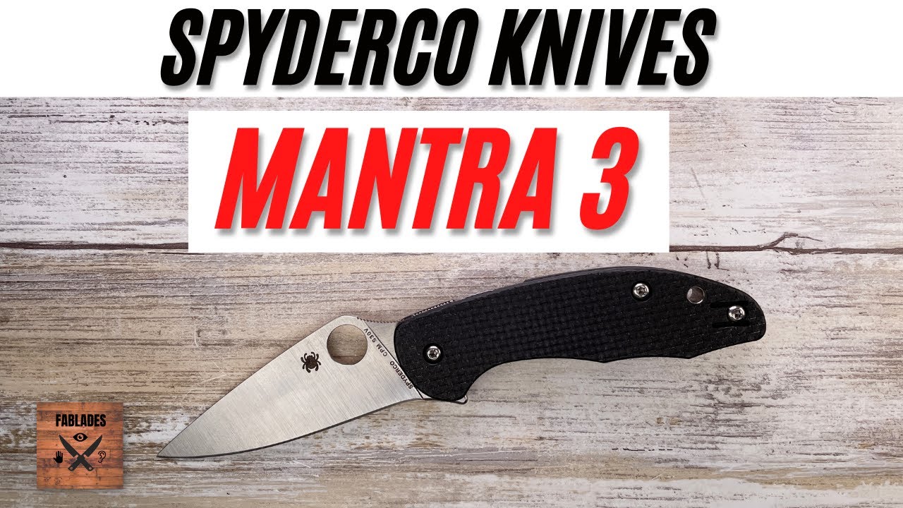 Spyderco Mantra 3 Pocketknife. Fablades Full Review - YouTube