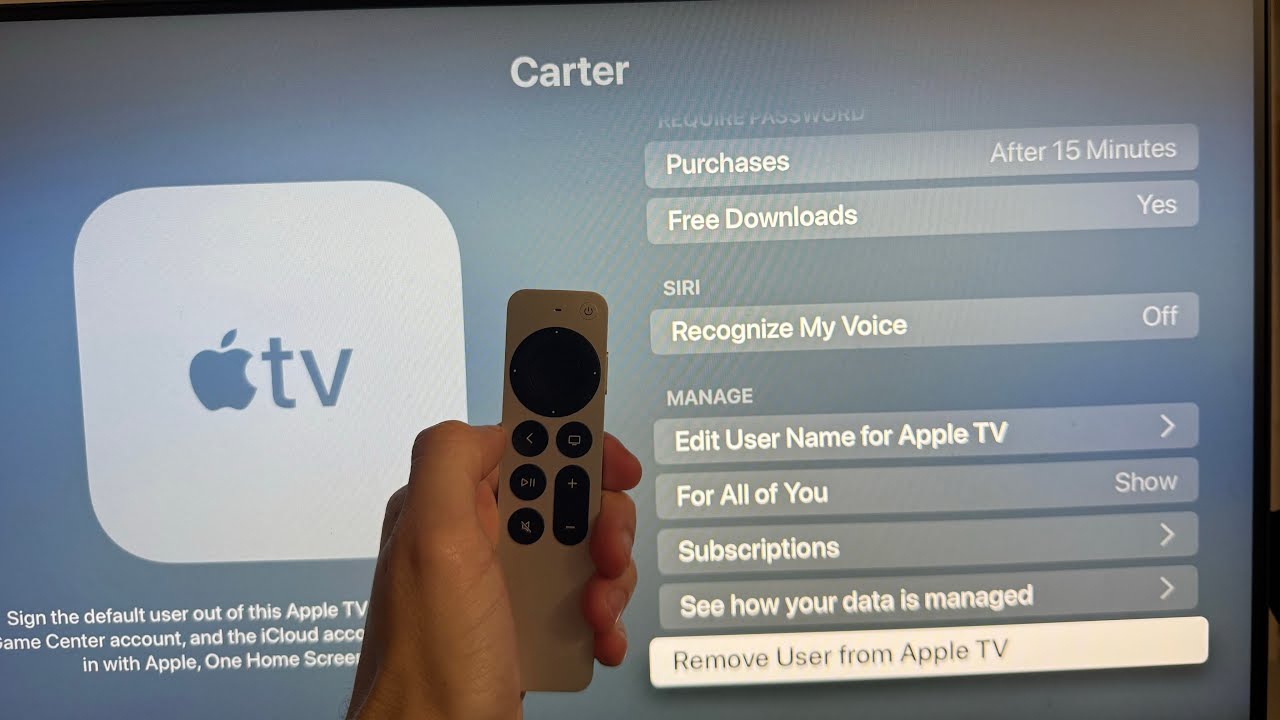 Apple TV: How to Sign Out & Remove User Tutorial! (For Beginners) - YouTube