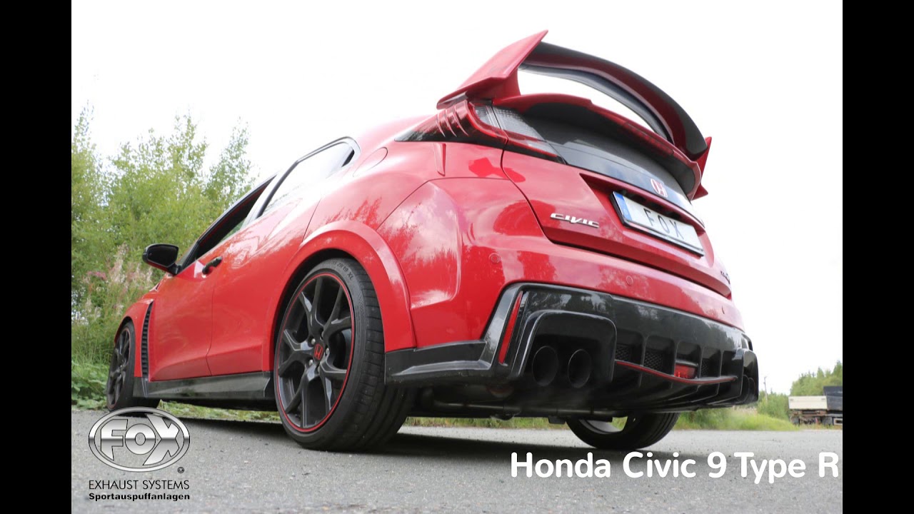 FOX Sportauspuff - Honda Civic 9 Type R - YouTube
