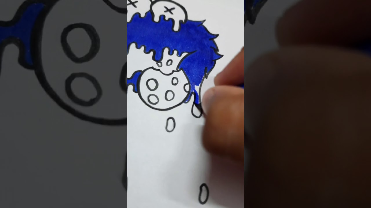 Drippy effect drawing Cookie Monster.#Shorts. - YouTube