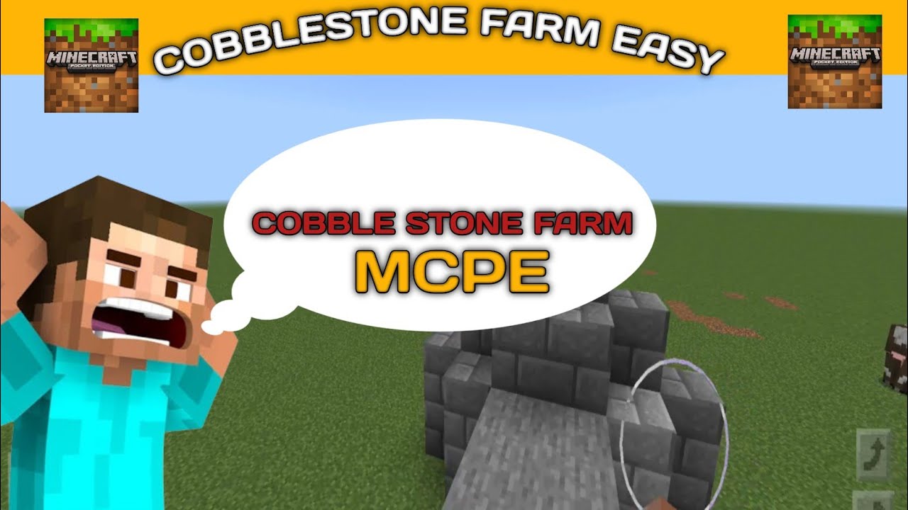 how to make cobblestone farm very easy in Minecraft @G4GAMERZ009 - YouTube