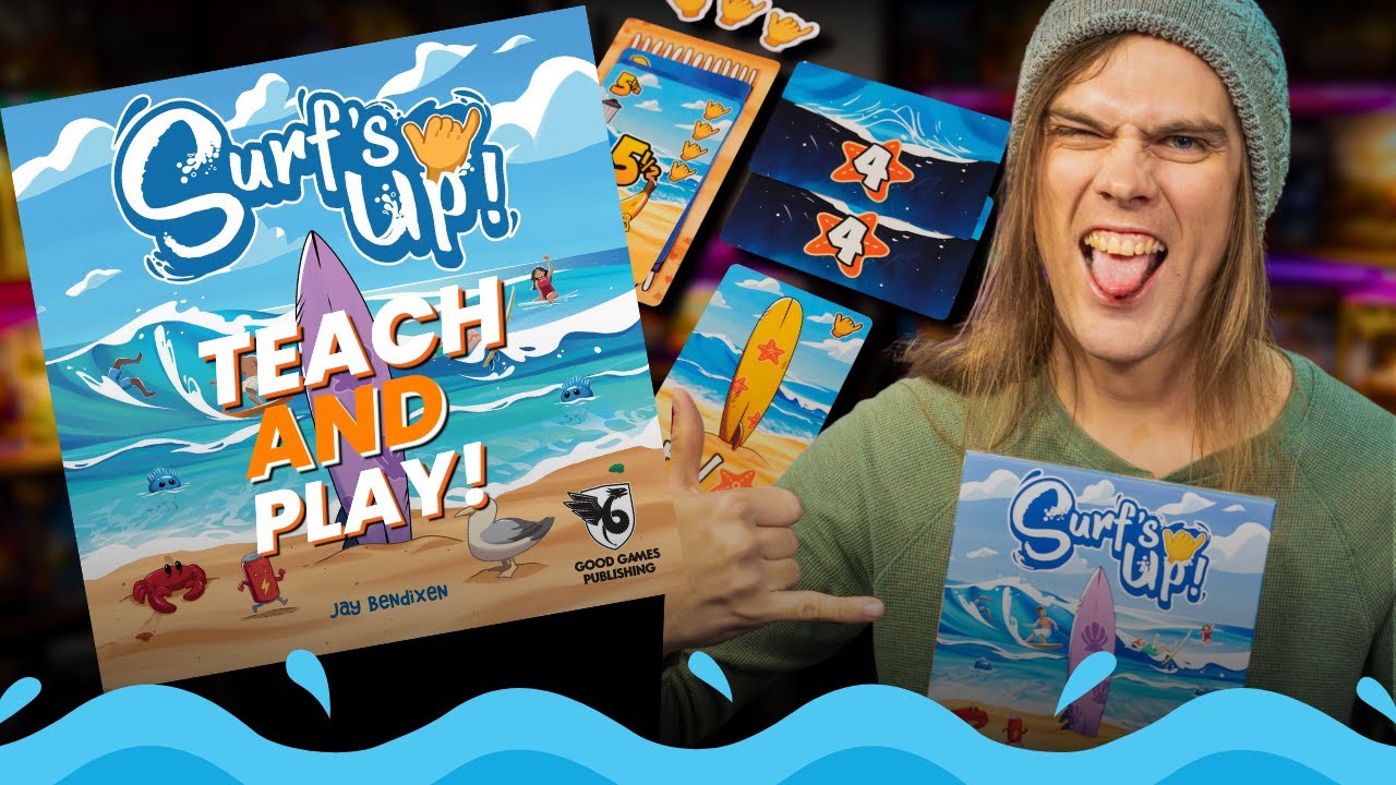 Catching Waves! Surfs Up Board Game Teach , Playthrough and Review ...
