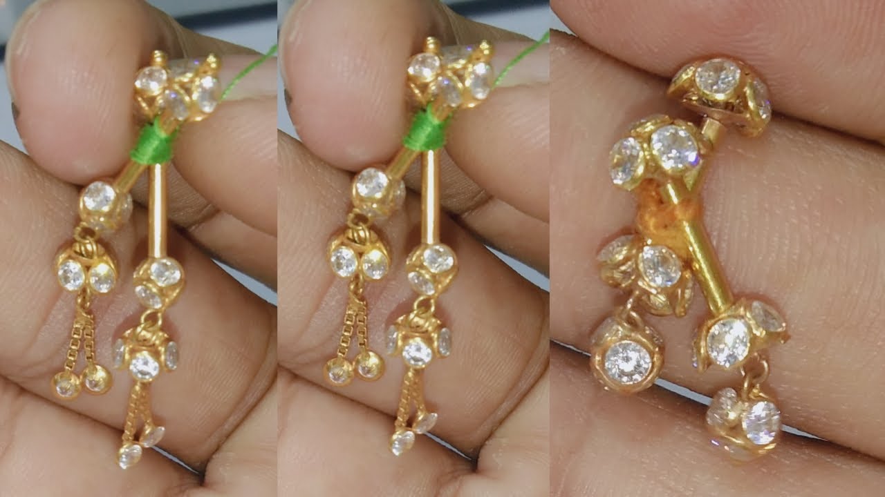 Diamound Bugdi Design😍Lightweight😍सोने कि बुगडी कि डिजाइन😍Stylish Bugdi ...