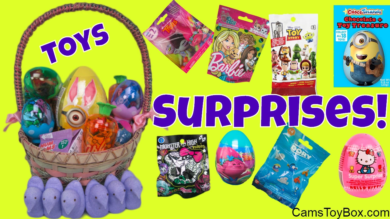 Easter Basket Surprises Toys Blind Bags Eggs Trolls Series 2 Barbie ...