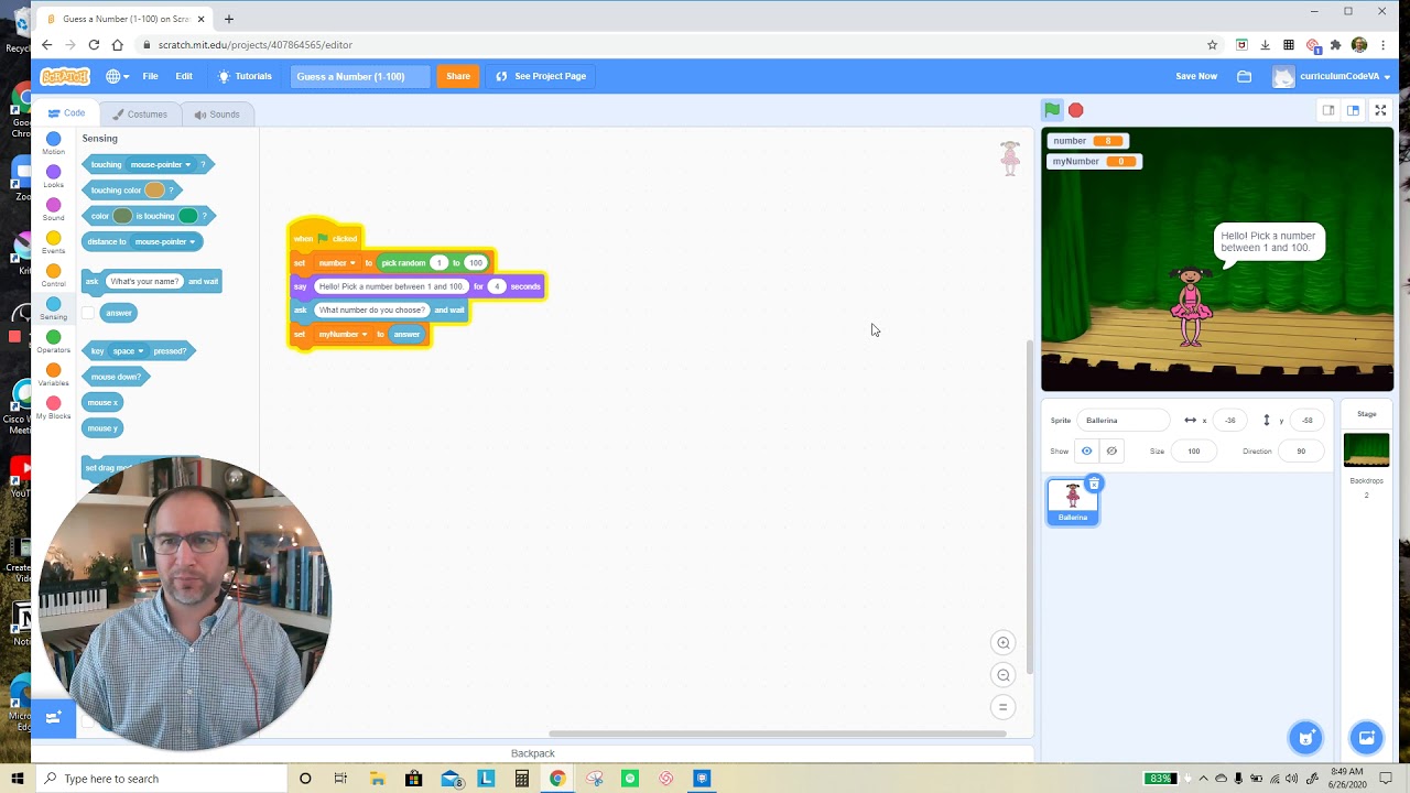 1 Guess the Number Using the Ask Block - YouTube