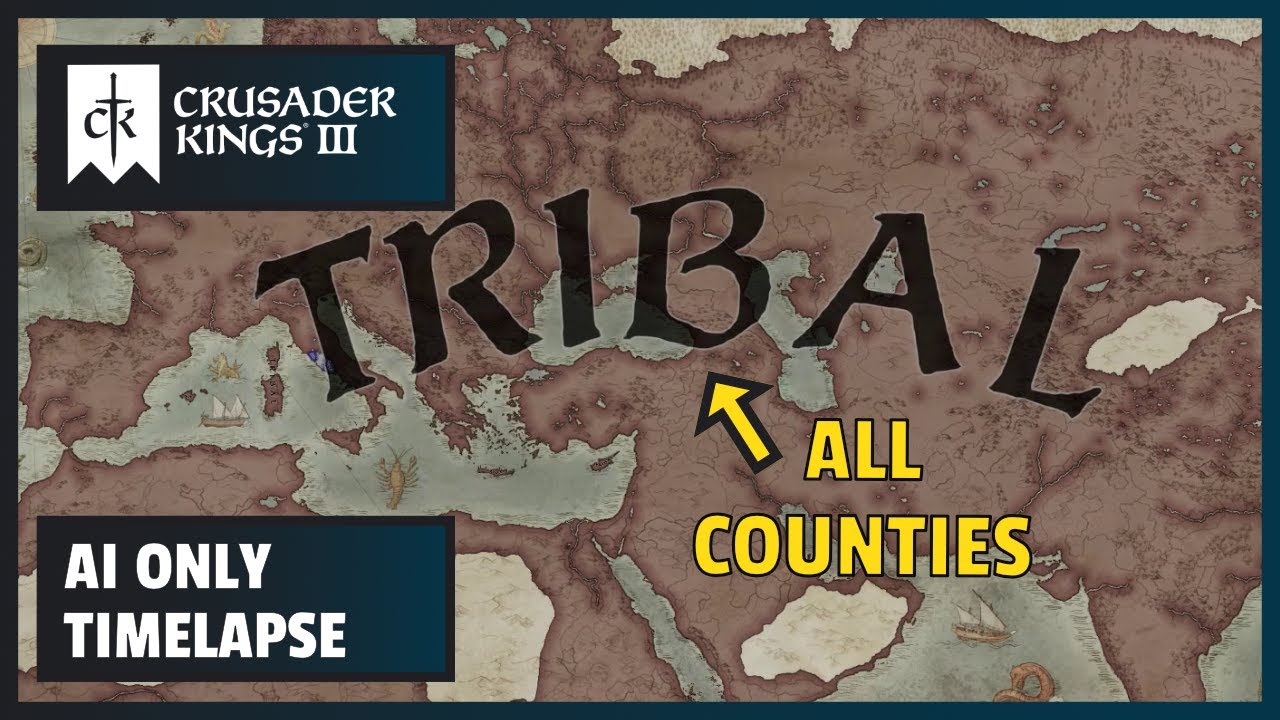 Crusader Kings 3 | ALL TRIBAL START! | Ai Only Time lapse - YouTube
