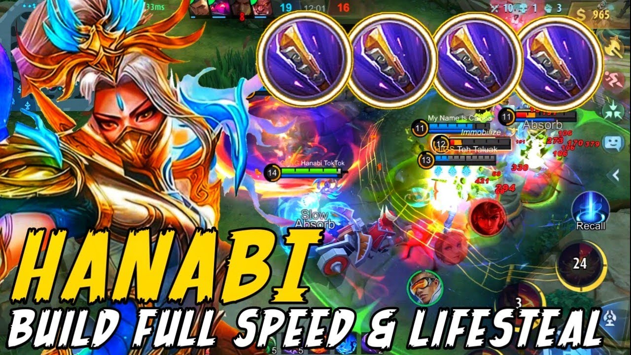THE REAL SPEED + FULL DAMAGE BUILD TOP HANABI !!! 16 K!LL WITH HIGH ...