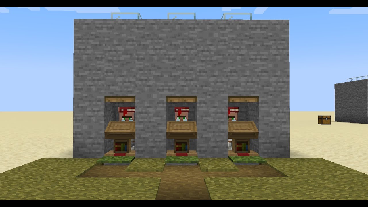 How To Build A Safe Villager Trading Machine - YouTube