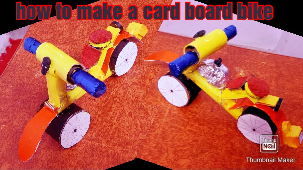 how to make a cardboard bike very easy - YouTube